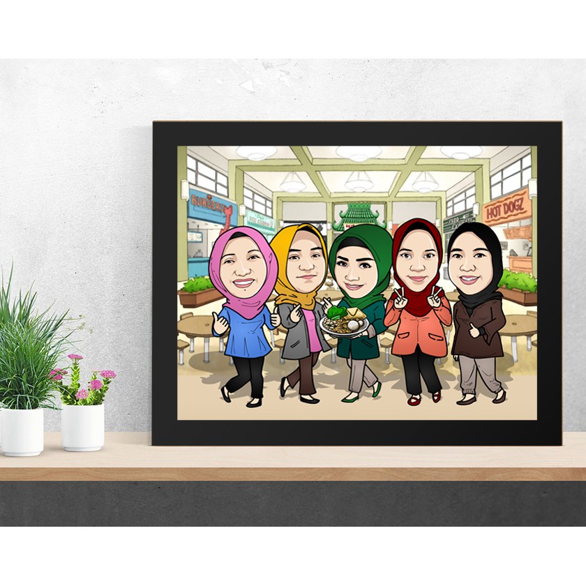 Jual Karikatur Cetak Frame Pigura 8r | Shopee Indonesia
