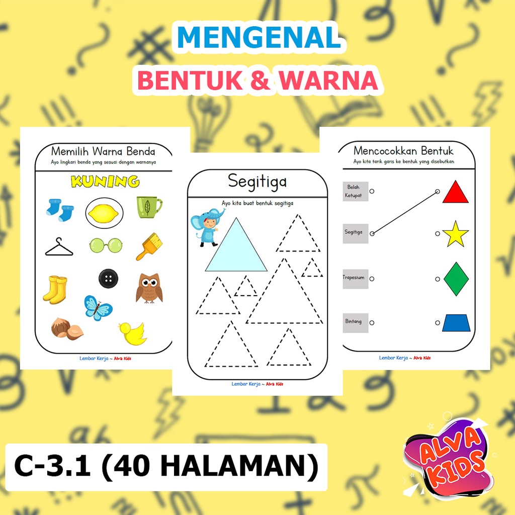 Jual Worksheet / Buku Aktivitas / Lembar Kerja Anak Toddler, Preschool ...