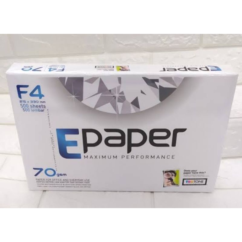 Jual Kertas HVS F4 FOLIO 70 gr 70 gsm 70gram EPAPER e-paper e paper | Shopee Indonesia