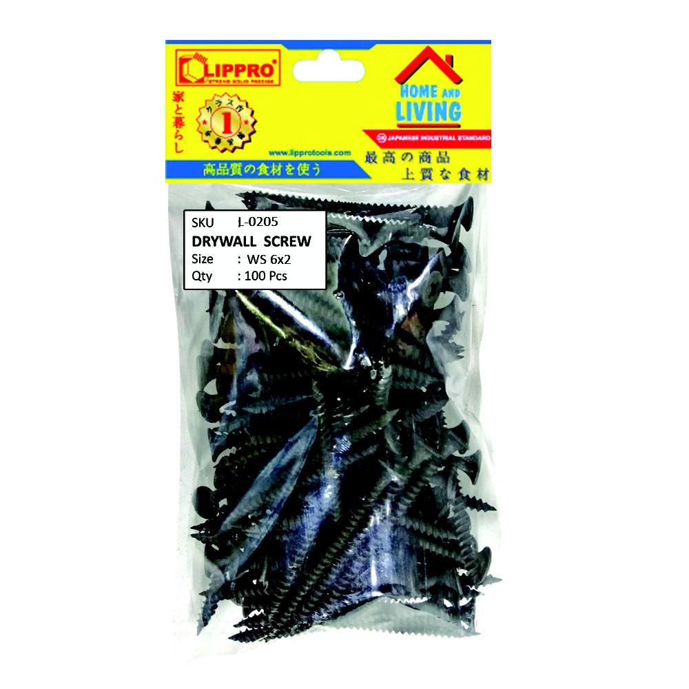 Jual LIPPRO L-0205 SKRUP GIPSUM 6 x 2 - BAUT GIPSUM DRYWALL - 100 PCS ...