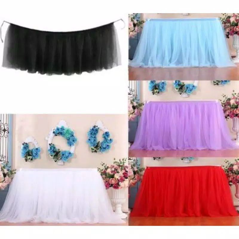 Jual Rok meja ultah tinggi 75 x lebar 1.5 meter / rok meja ultah ...