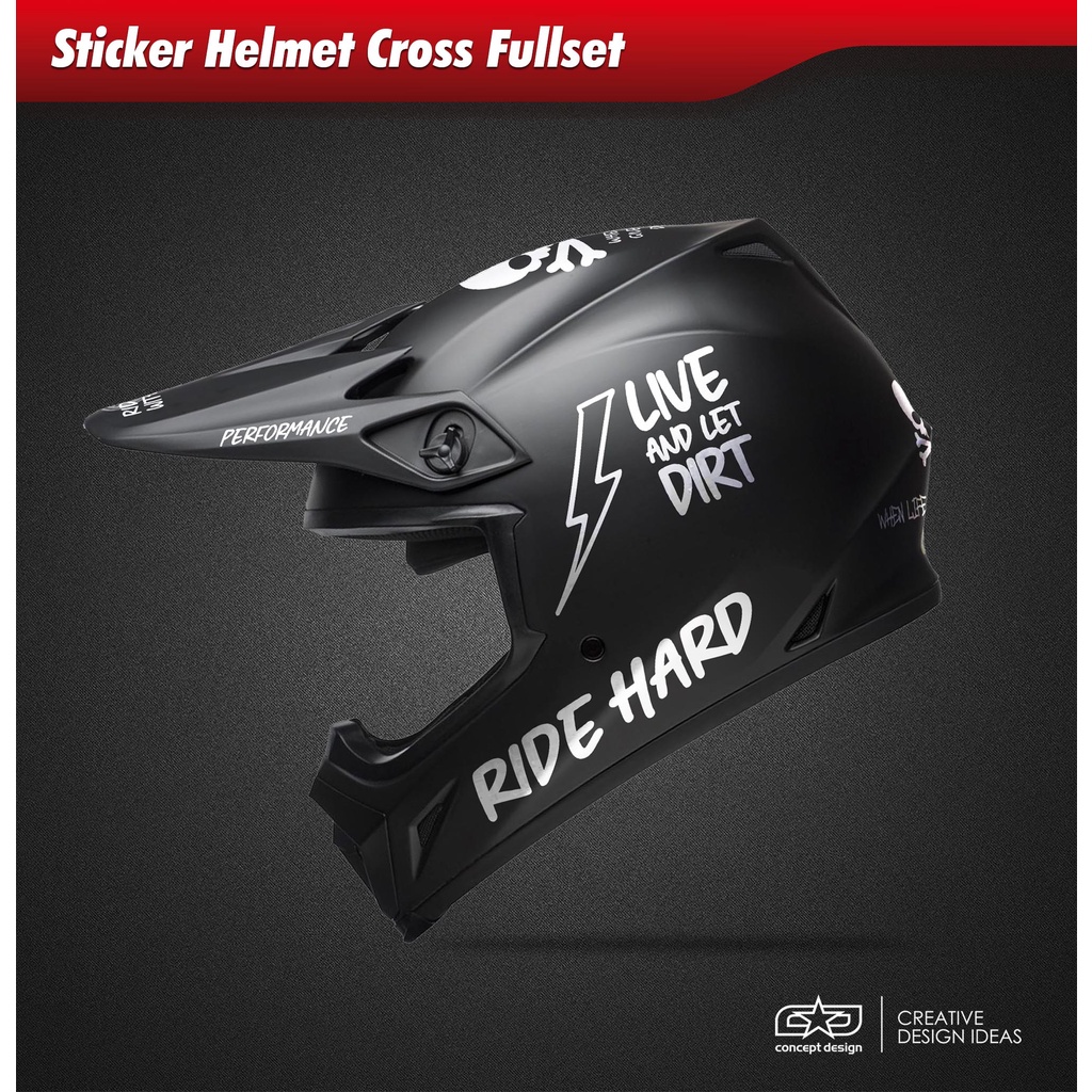Jual Sticker Helmet Cross Fullset | Shopee Indonesia