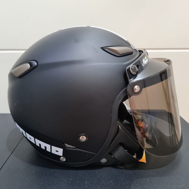 Jual Helm JPN kawai momo hitam doff kaca datar monsa | Shopee Indonesia