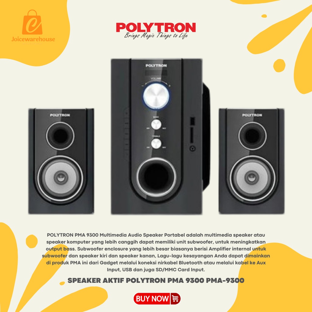 Jual SPEAKER AKTIF POLYTRON PMA 9300 PMA 9320 | Shopee Indonesia