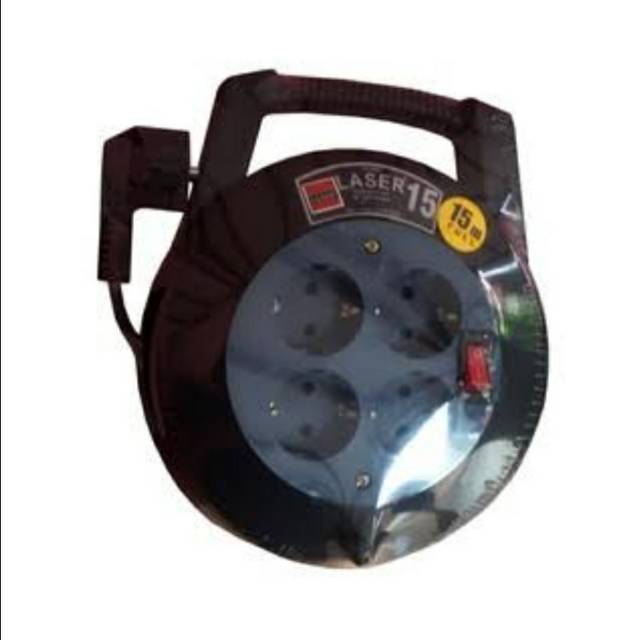 Jual Kabel Rol/Kabel roll/Kabel Gulung 4 Lubang 15 meter + Stop Kontak ...
