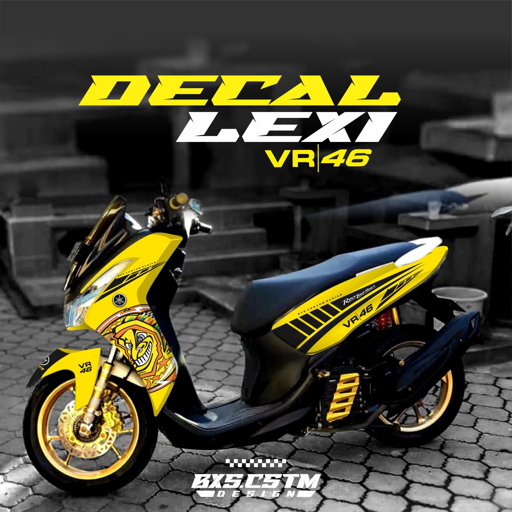 Jual DECAL YAMAHA LEXI VR46 BISA UBAH WARNA DAN TULISAN STICKER FULL ...