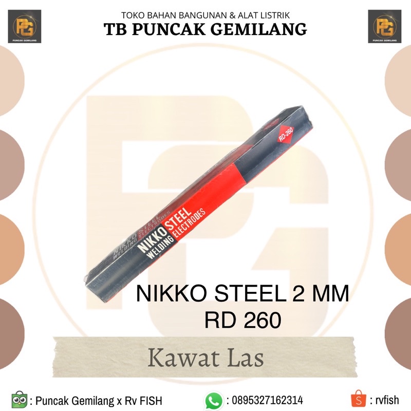 Jual Kawat Las NIKKO STEEL RD 260 2MM (1kg) | Shopee Indonesia