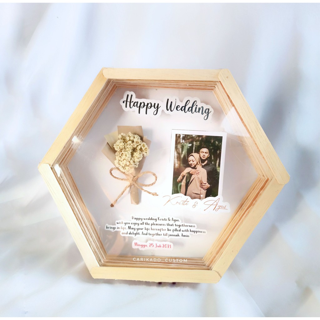 Jual HEXAGONAL STICK FRAME ES KRIM | FRAME STIK ES KRIM | WEDDING GIFT ...