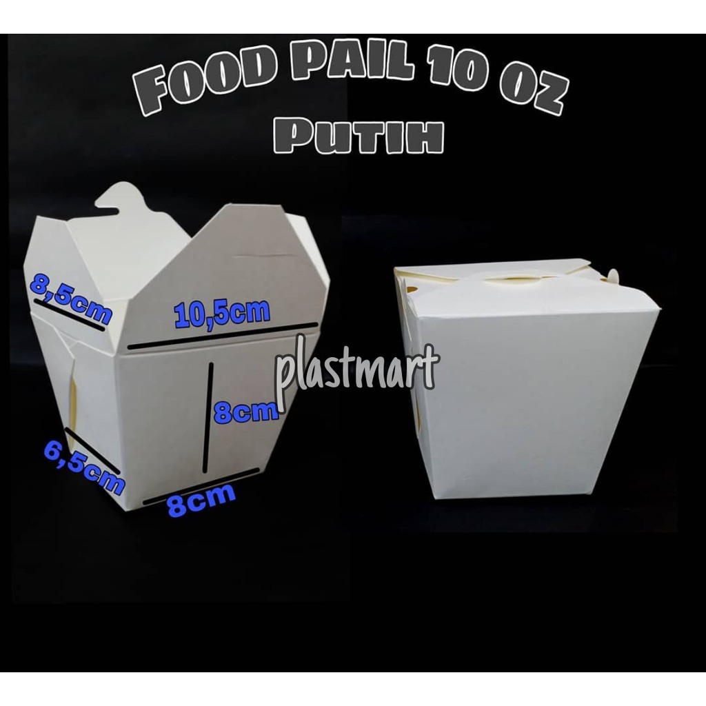 Jual FOOD PAIL / PAPER RICE BOX PUTIH [PCS] | Shopee Indonesia