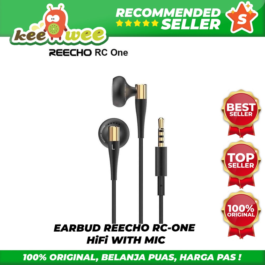 Jual Earbud Reecho RC-One HiFi with Mic | Shopee Indonesia
