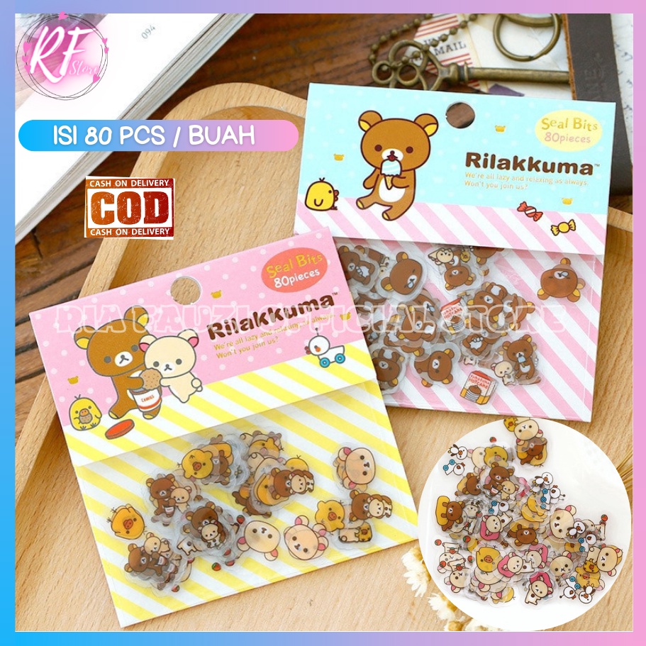 Jual 80 pcs Stiker Rillakuma Hiasan Buku Botol Hp Stiker Anak Sticker ...