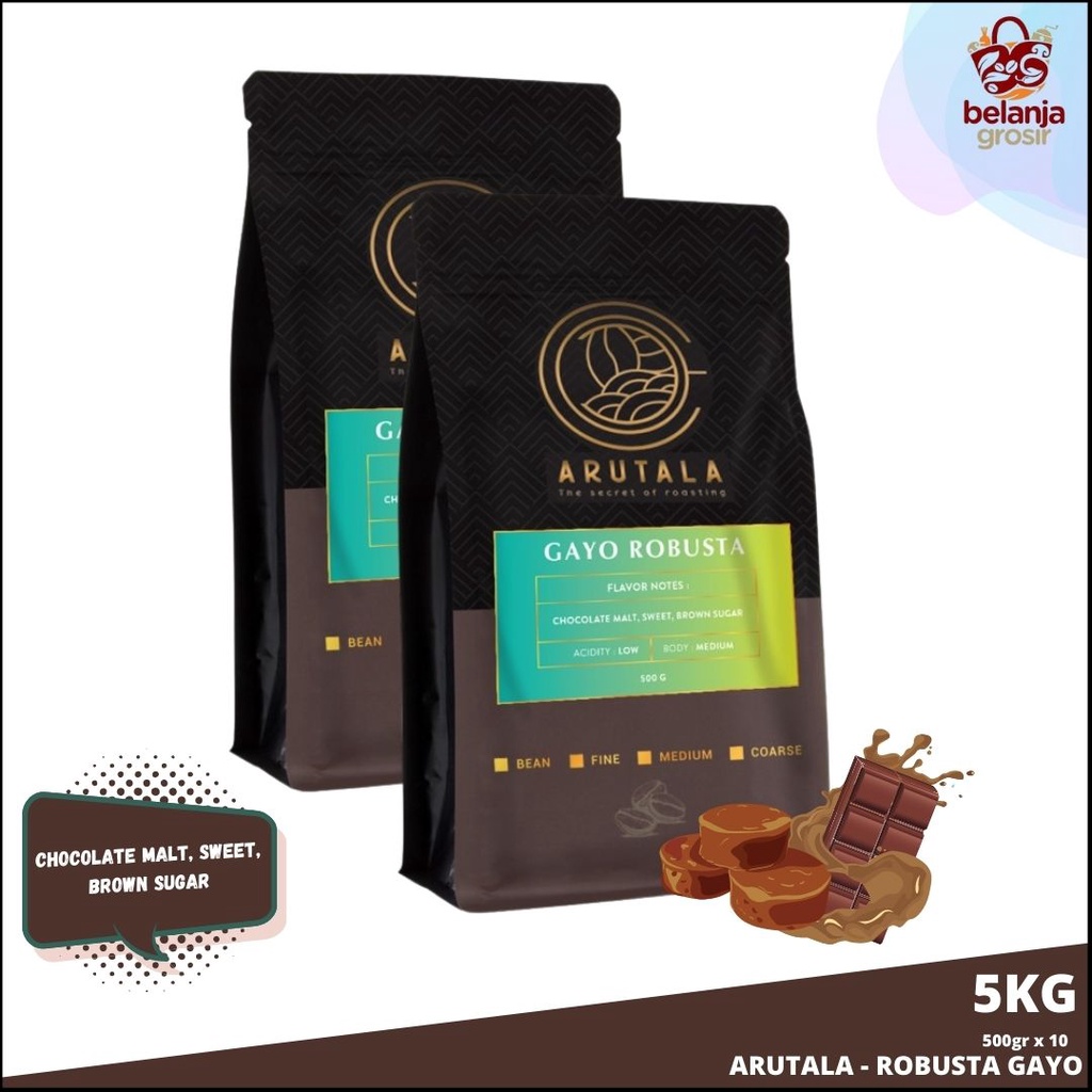 Jual ARUTALA Kopi Robusta Gayo Alur Badak Robusta Coffee 5KG | Shopee ...