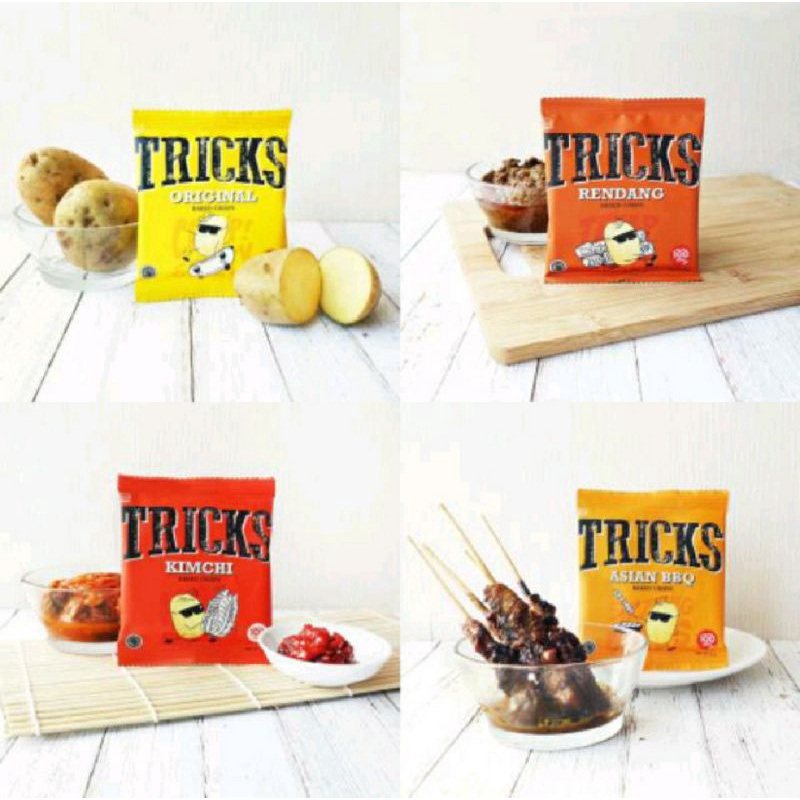 Jual Biskuit Snack Trick Potato Baked Chips Box isi 10 pc | Shopee ...