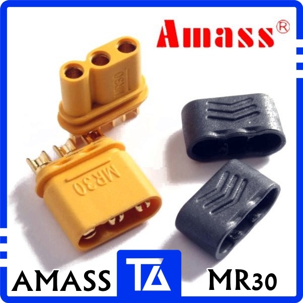 Jual KONEKTOR AMASS MR 30 MR-30 MR30 MALE FEMALE 1 PASANG BRUSHLESS to ESC | Shopee Indonesia