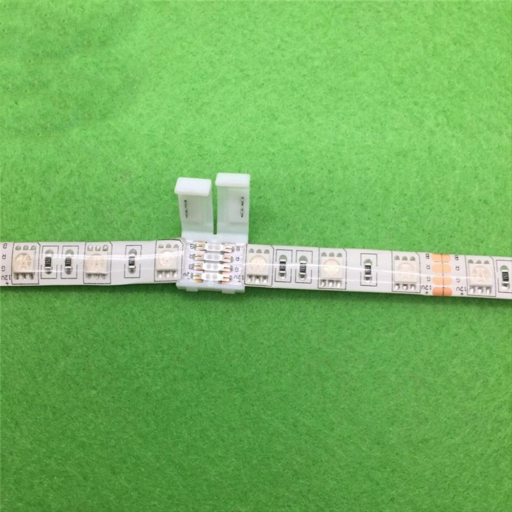 Jual 4pin RGB Connector Adapter For 5050 RGB LED Strip 10mm | Shopee ...