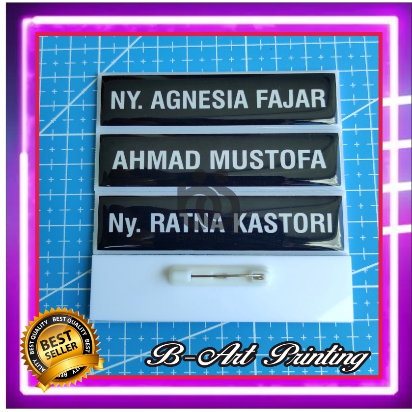 Jual Nama Dada Name tag Nyoya Polisi TNI PNS Abdi Negara Papan nama TNI ...
