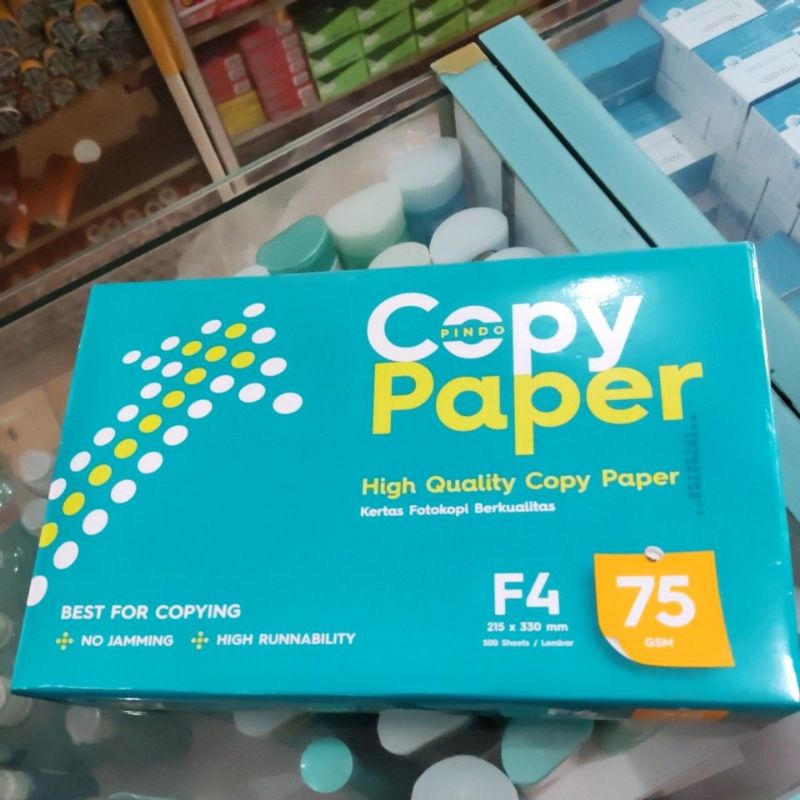 Jual Kertas HVS COPY PAPER 75GSM UKURAN A4/F4(PER 1RIM) ISI 500LEMBAR ...