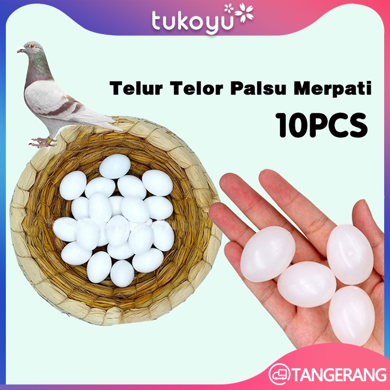 Jual 10pcs Telur Telor Palsu Merpati/Fake Pigeon Egg/Simulated Plastic ...