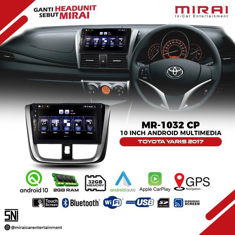 Jual Head Unit Android 10 inch OEM Toyota Yaris 2017 Mirai MR-1032CP ...