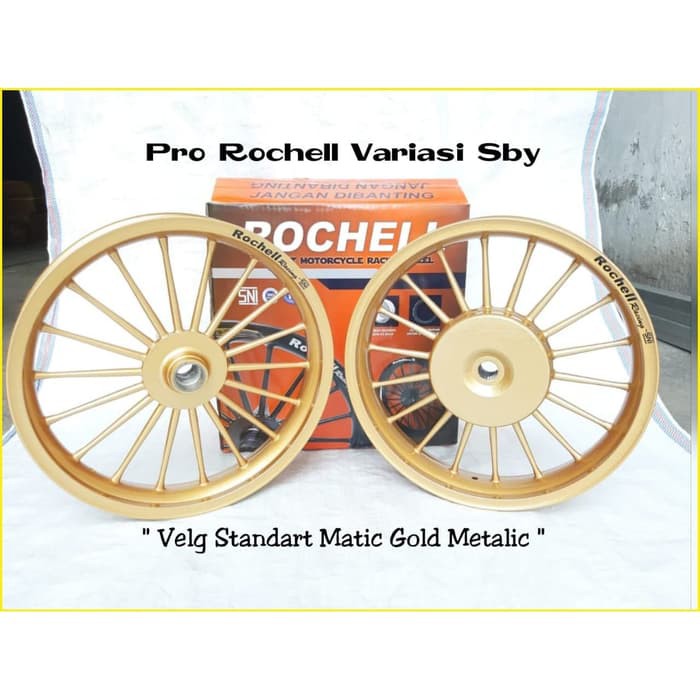 Jual VELG PELEK ROCHELL MATIC MODEL DAYTONA MIO M3 RING 14 GOLD METALIK ...