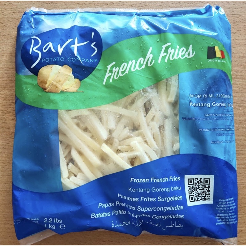 Jual barts french fries/kentang goreng 1 kg | Shopee Indonesia
