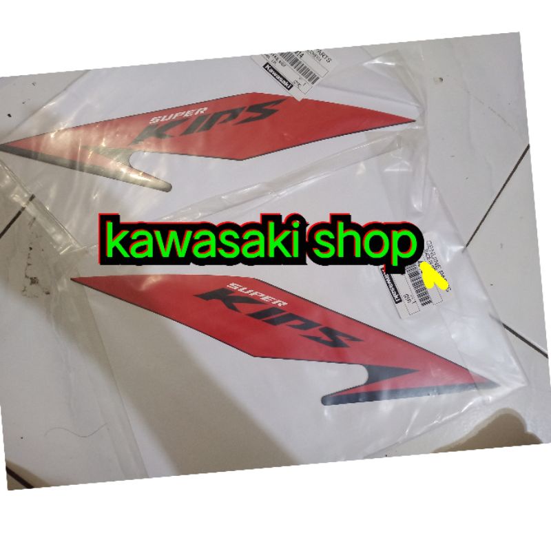 Jual stiker sticker tulisan super kips ninja rr new merah original ...