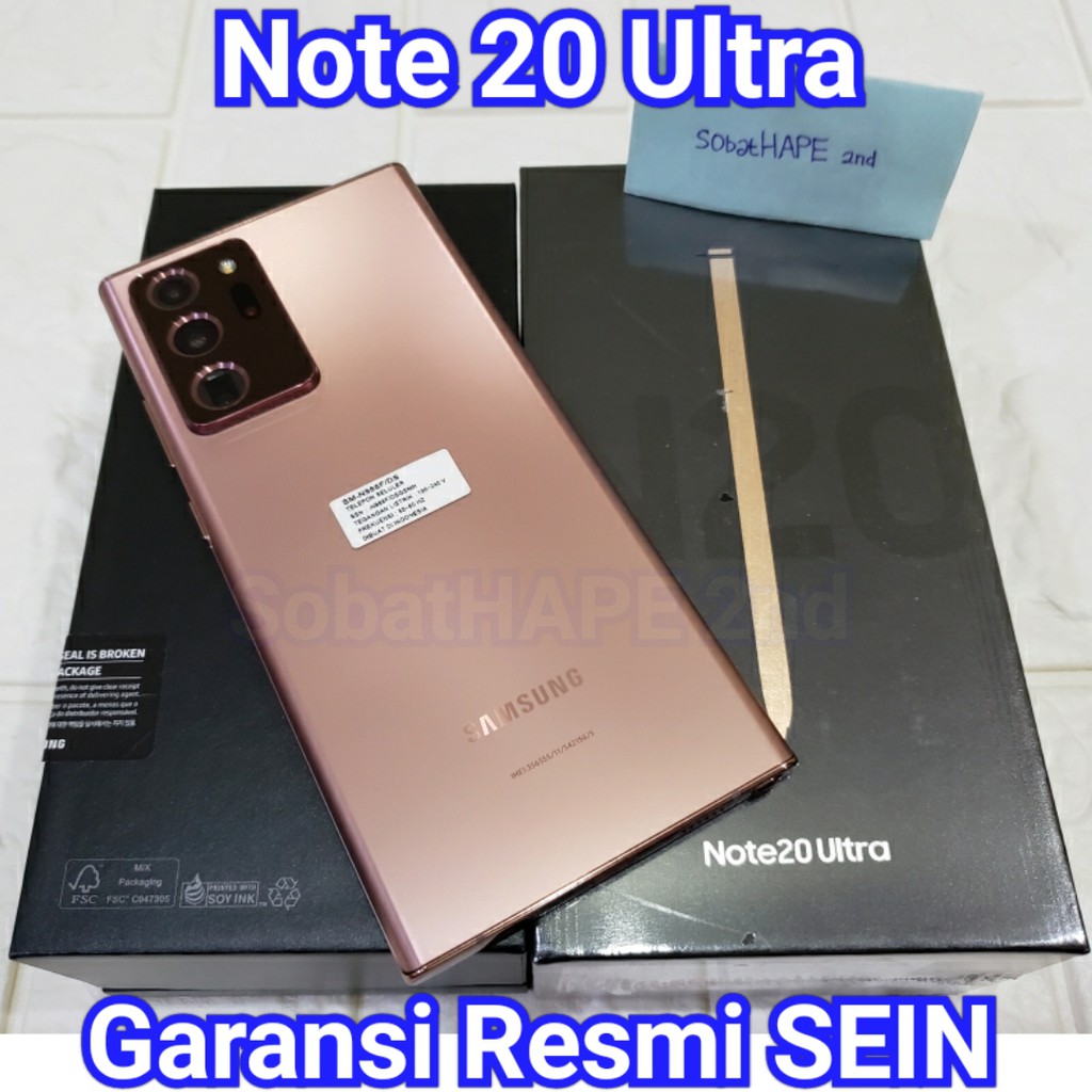 Jual HP Samsung Note 20 Ultra 256gb 512gb Resmi SEIN Dual Sim 2nd Fullset - HP Bekas | Shopee ...
