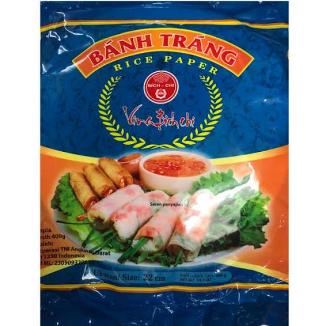 Jual BICH CHI BANH TRANG RICE PAPER 22 CM | Shopee Indonesia