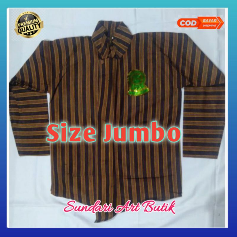 Jual Surjan Lurik Jumbo Baju Lurik Jawa Jumbo Baju Atasan Surjan Jawa ...