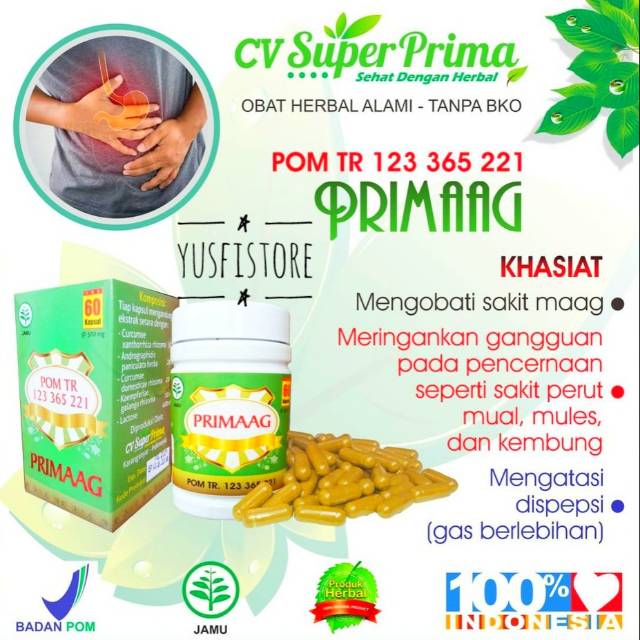 Jual Obat Maag Primaag 60 Kapsul Asam Lambung | Shopee Indonesia