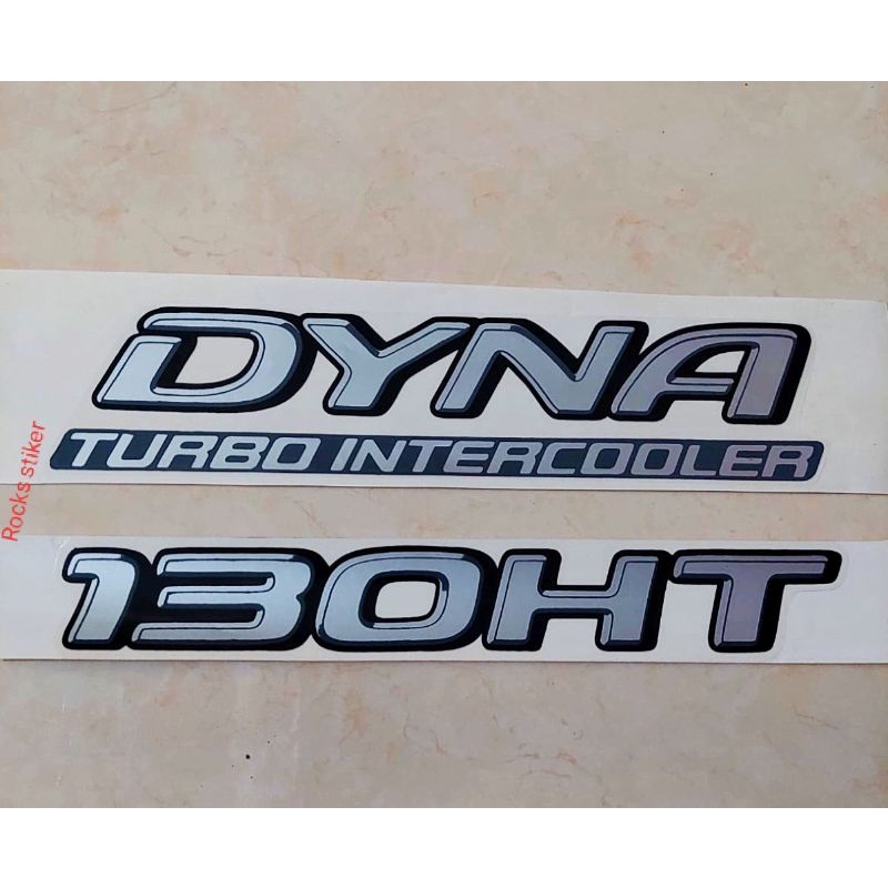 Jual Stiker mobil Dyna Turbo Intercooler 130HT satu set / Stiker Dyna ...