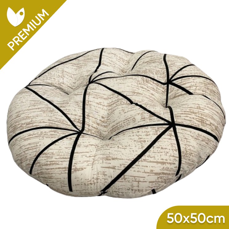 Jual Bantal Duduk Bulat White Line Premium 50x50cm | Shopee Indonesia