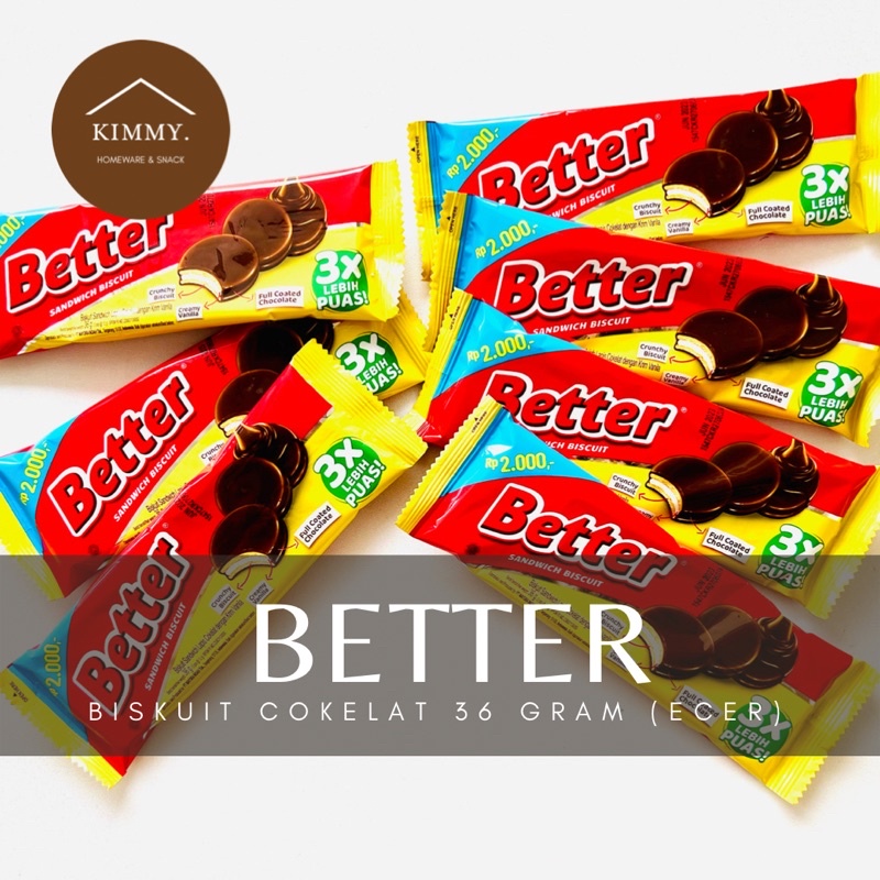 Jual BETTER SANDIWCH BISCUIT 36 GRAM ECER SATUAN / BETTER BISKUIT ...