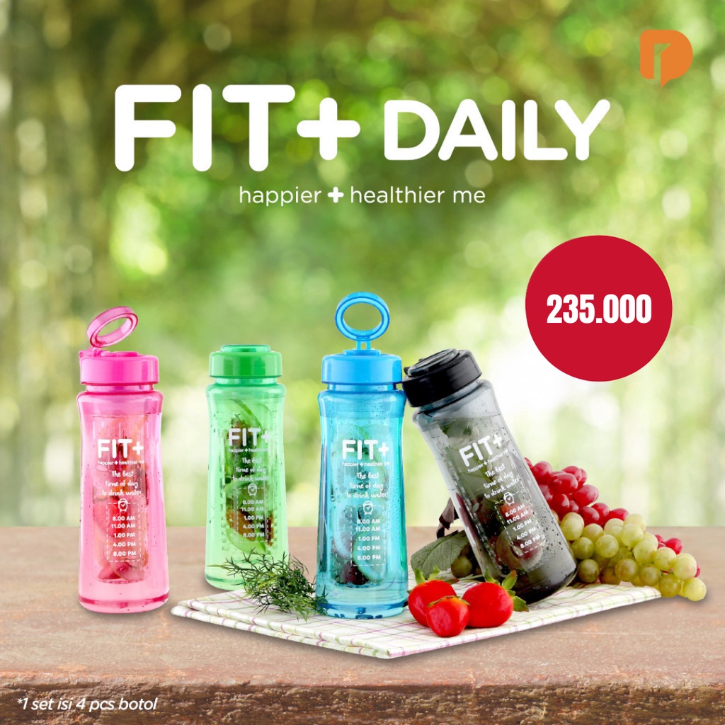 Jual Botol Minum Fit+ Daily 700 ml Botol Minum Kekinian dengan Saringan ...
