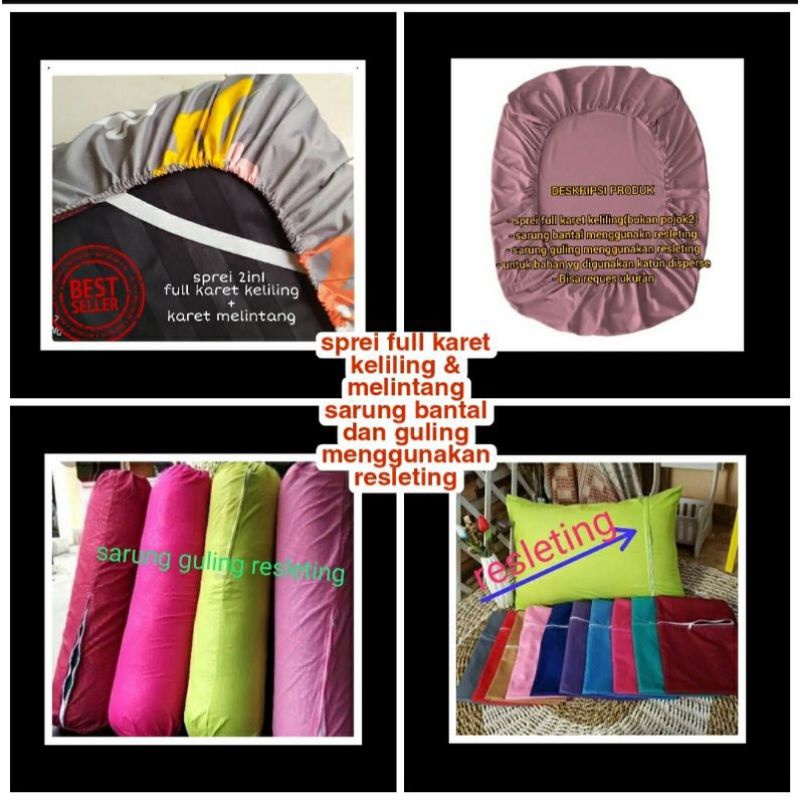 Jual SPREI KARET KELILING+MELINTANGUK 120X200X30,SPREI ANTIGESER ...