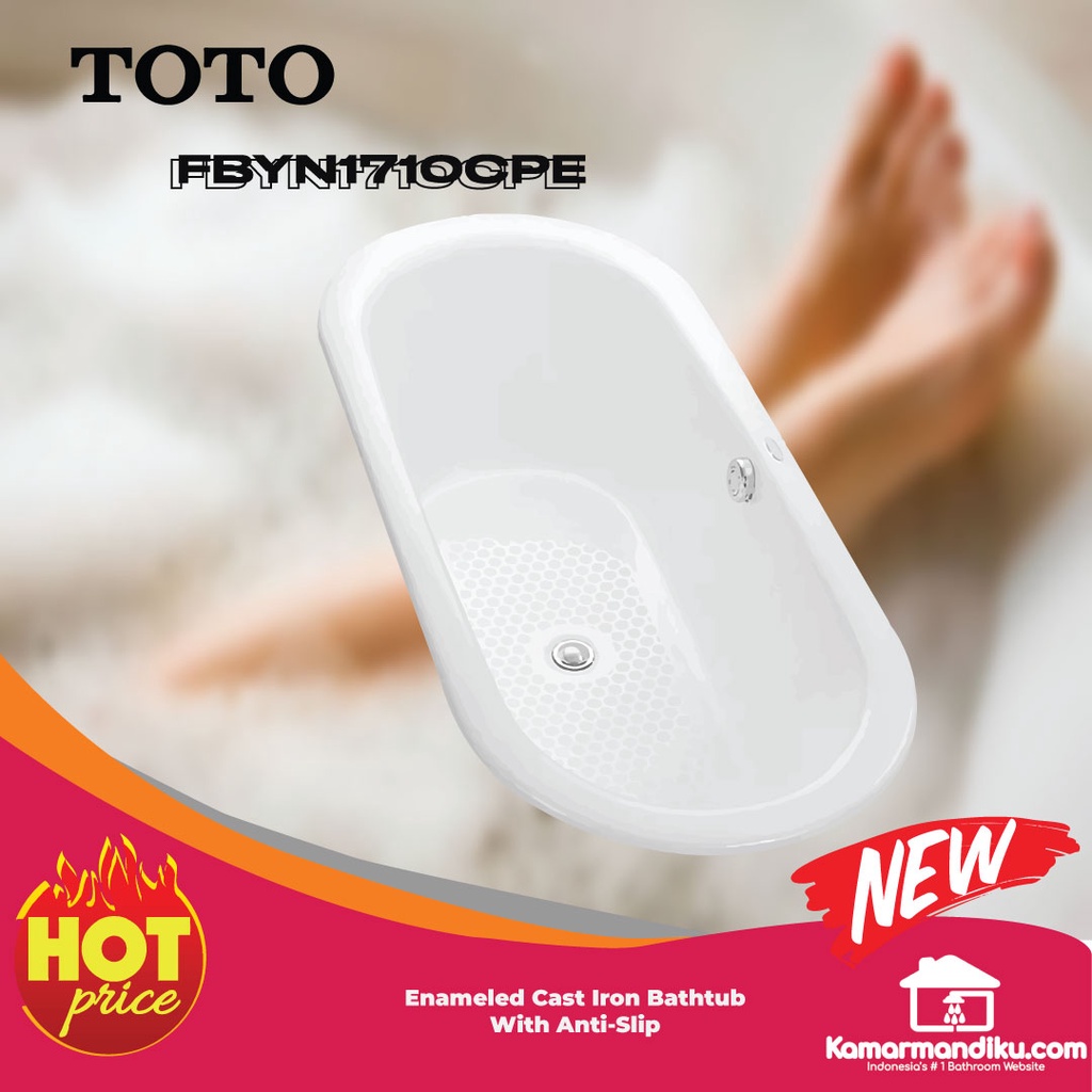 Jual TOTO Bathtub FBYN1710CPE Tanpa Hand Grips | Shopee Indonesia