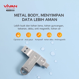 Jual VIVAN Flashdisk OTG 32GB 64GB VOC Dual Interface Type-C & USB3.1 ...