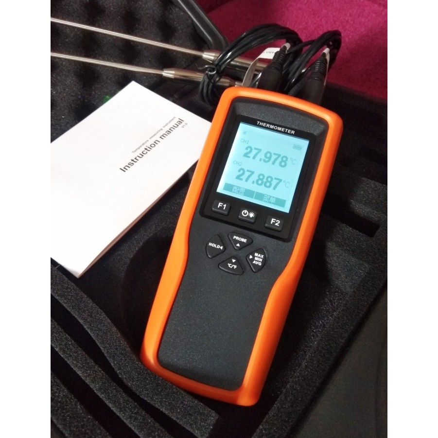 Jual Two channels PT1000 Thermometer Data Recorder High Precission ...