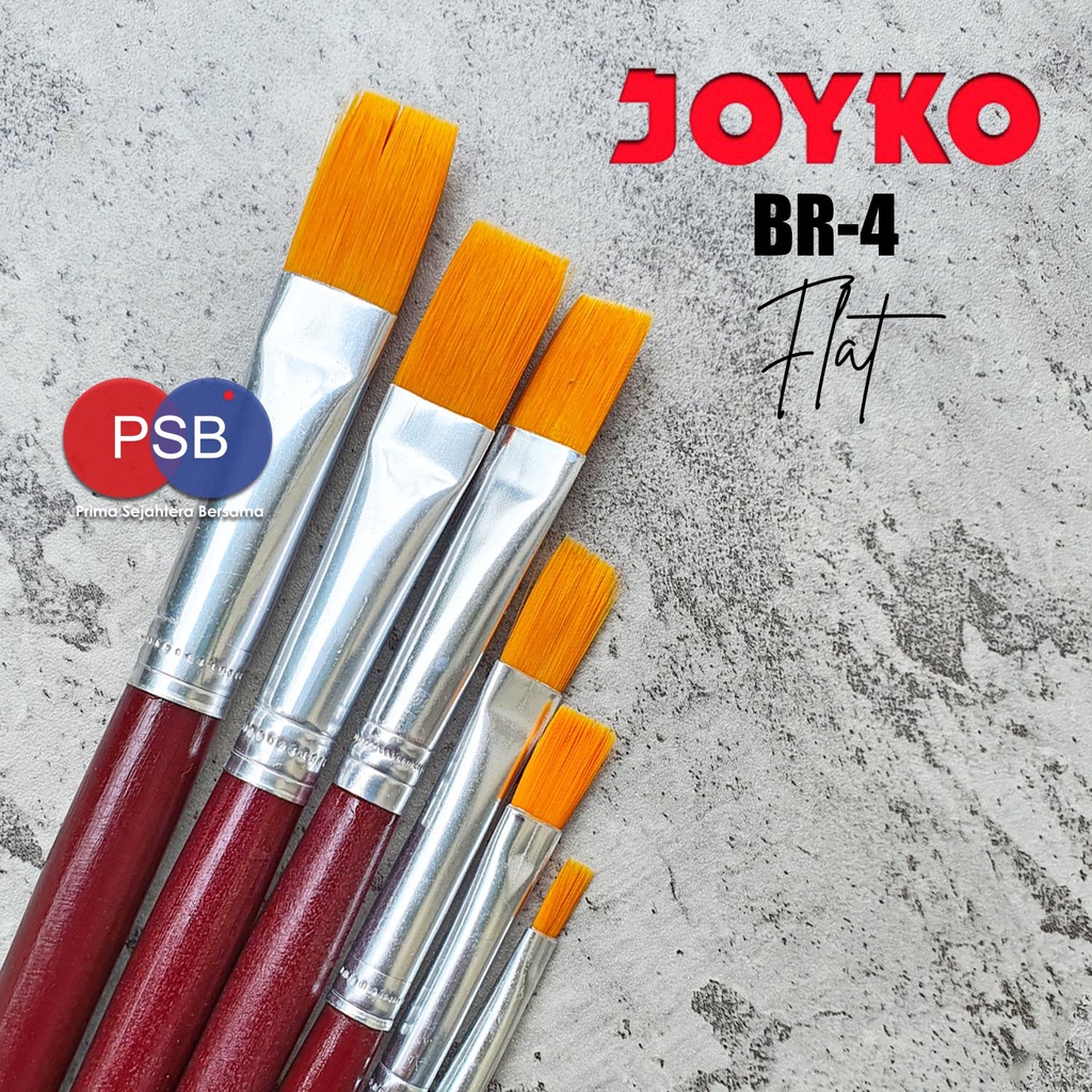Jual Kuas Joyko BR-4 / Joyko Flat Brush / Kuas Lukis Joyko Set 6 ...