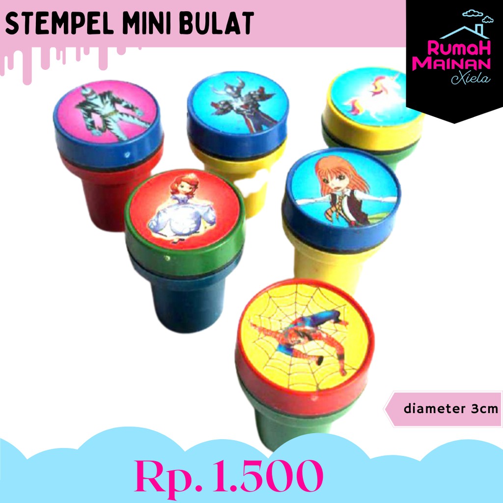Jual STEMPEL MINI BULAT - MAINAN CAP STEMPEL TINTA - 1204 | Shopee ...