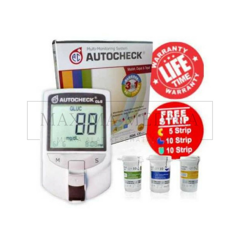 Jual Alat Autocheck 3in1 (Gula, Kolesterol, Asam Urat) | Shopee Indonesia