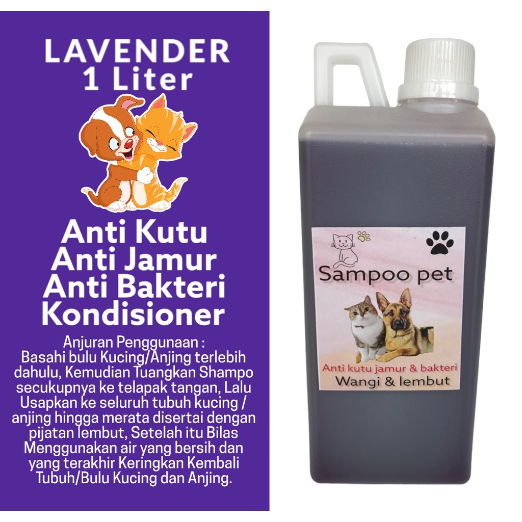 Jual Sampo Kucing dan Anjing Anti Bakteri dan Kutu Jamur Aroma Lavender ...