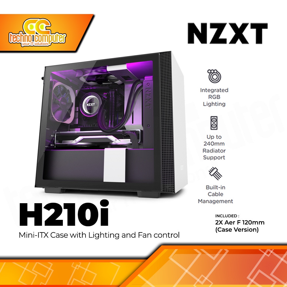 Jual CASING NZXT H210i Matte White - Mini ITX Case Tempered Glass (Free ...