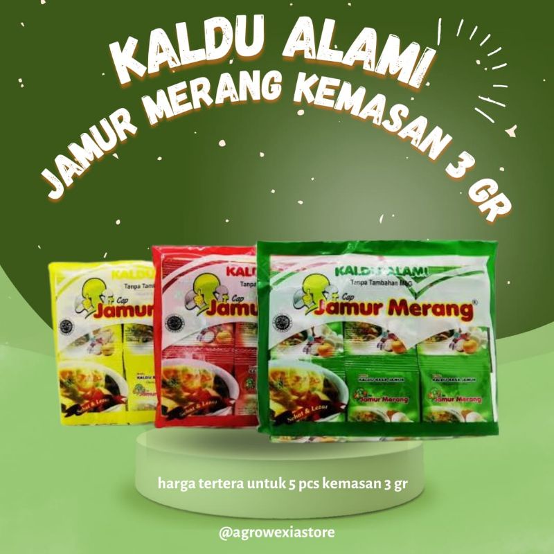 Jual Kaldu Jamur Merang kemasan 3gr (5 sachet) | Shopee Indonesia