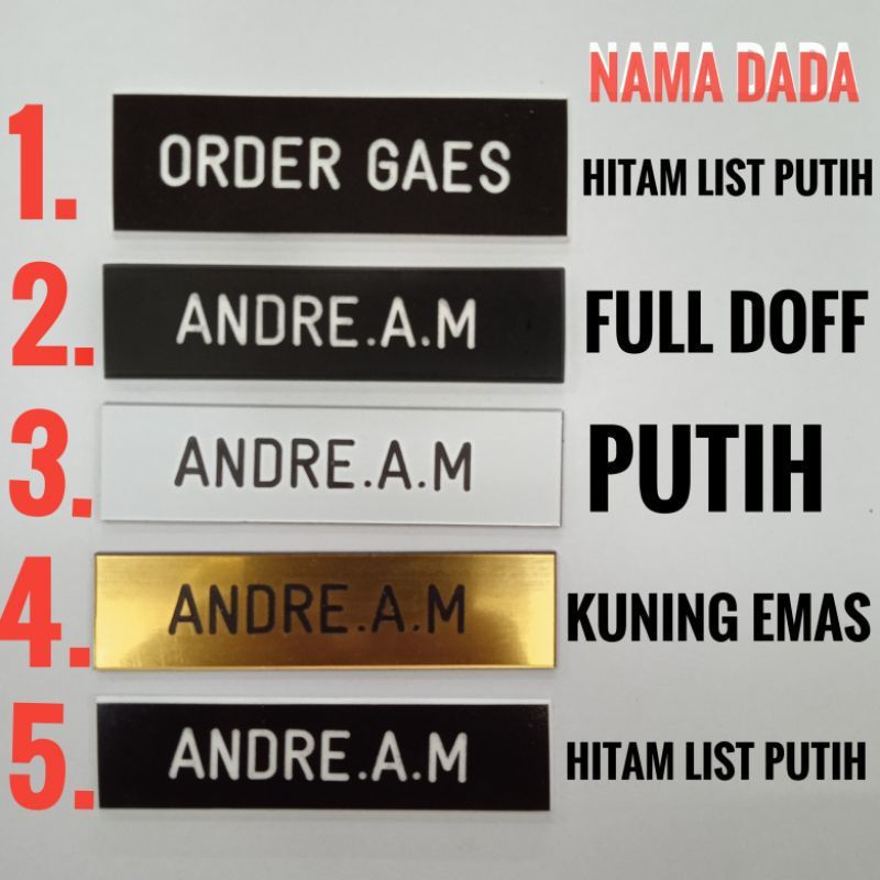 Jual Name tag ukir magnet / pin nama /nama dada ukir / papan nama dada ...