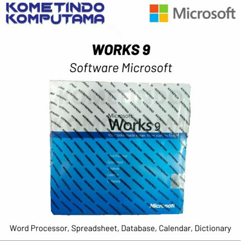 Jual Microsoft Works9 Word/Spreadsheet/Dtabase/Calendar/Dictionary 100% ...
