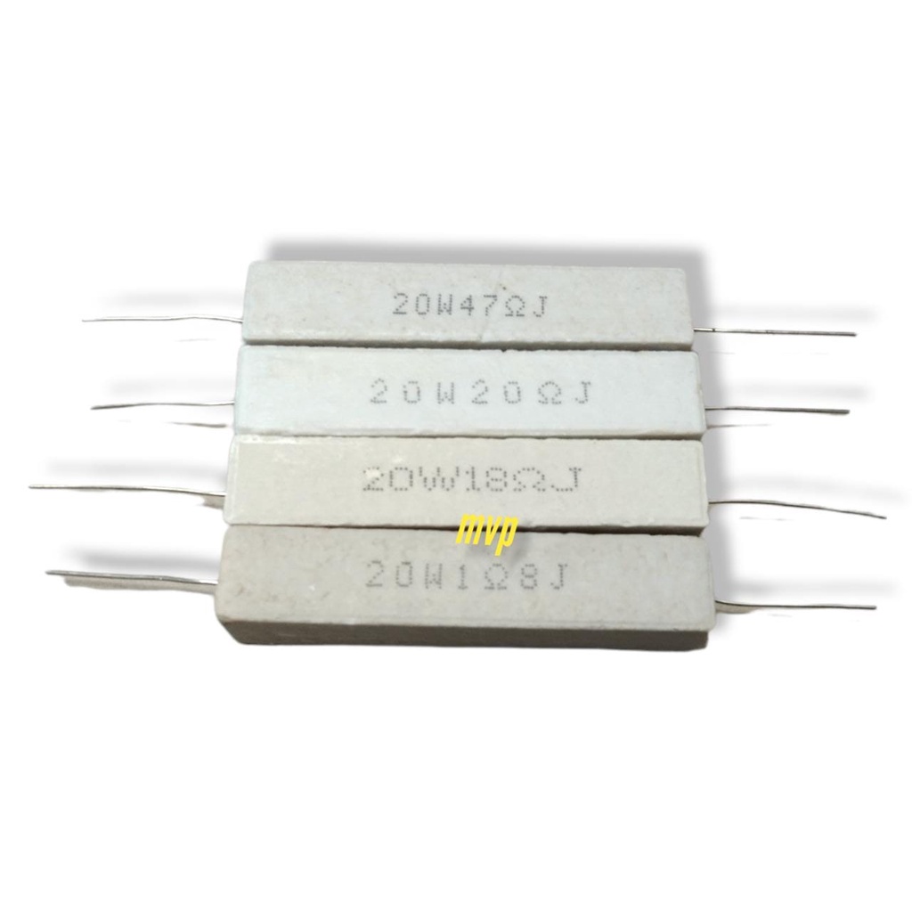 Jual Resistor 20Watt 1R8 18Ohm 20Ohm 47Ohm Resistor 20 watt | Shopee ...