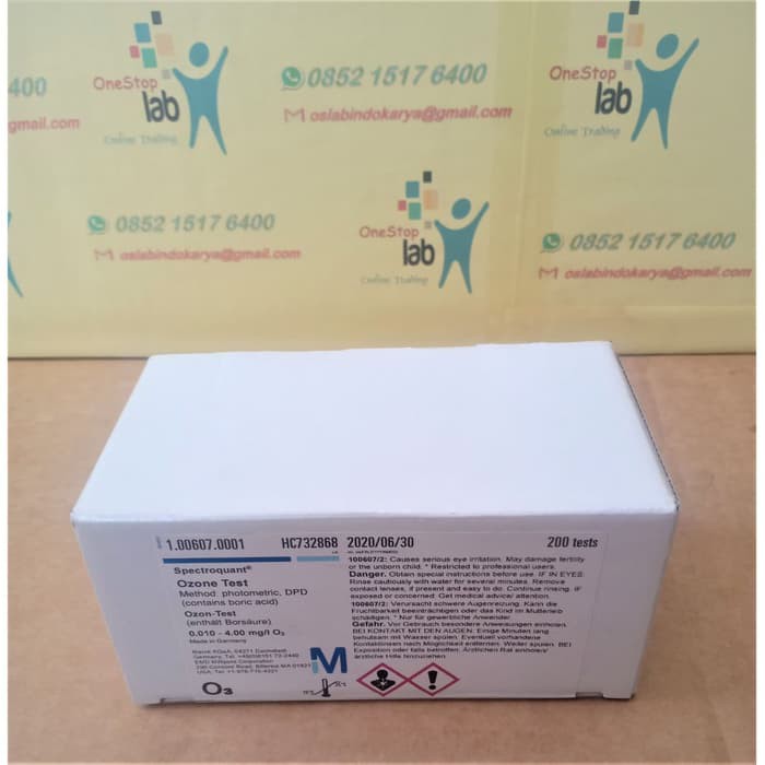 Jual Uji Ozon / Ozone test kit 200 test Spectroquant MERCK 100607.0001 ...