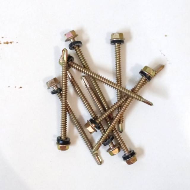 Jual Baut Roofing 7cm / Baut Baja Ringan 12x70 / Self Drilling Screws ...