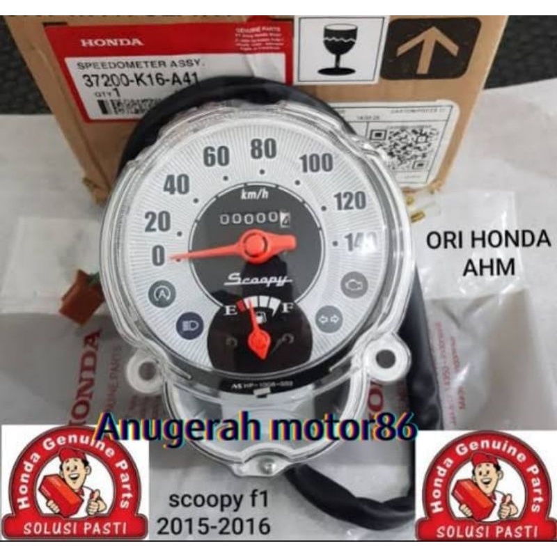 Jual 37200-K16-A41 Speedometer spido meter assy scoopy f1 tahun 2015-2016 starter halus ori ...